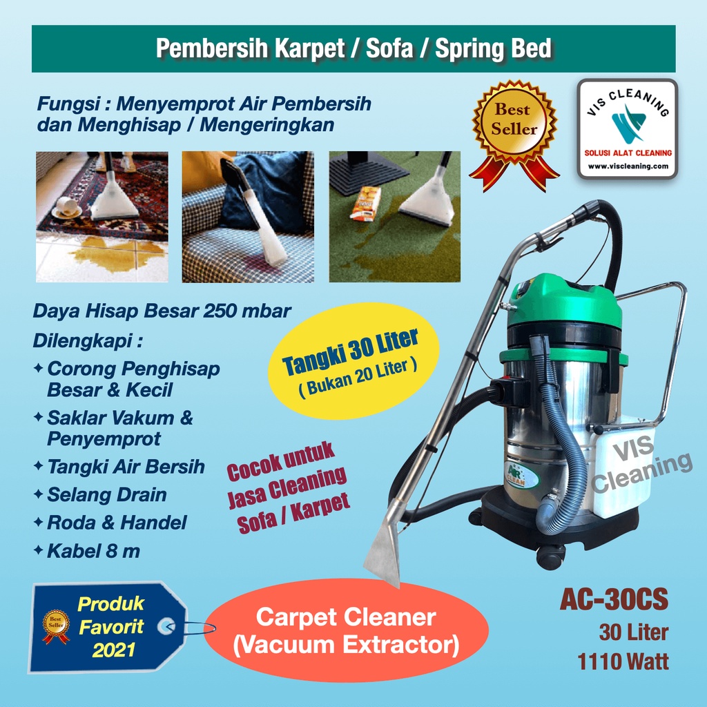 Jual Carpet Cleaner (Vacuum Extractor) 30 Liter Indonesia|Shopee Indonesia