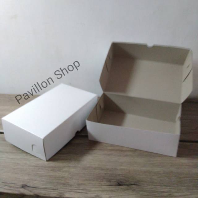 Jual Dus NX Kotak Box Makanan Nasi / Snack / Kue Putih Polos Tebal ...
