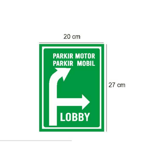 Jual Stiker Vinyl Himbauan Tanda Lokasi Tempat Parkir Motor Mobil Lobi ...