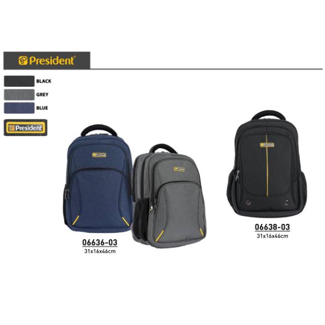 Jual Tas Ransel Laptop Tas Kerja Backpack President Original | Shopee ...