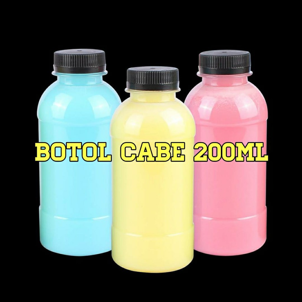 Jual [140 pcs] Botol Plastik 200ml Cabe 12.5gr | Shopee Indonesia