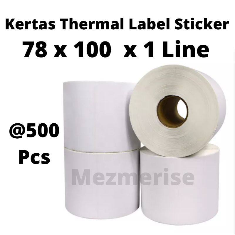 Jual Label Resi sticker thermal isi 500 78x100 | Shopee Indonesia