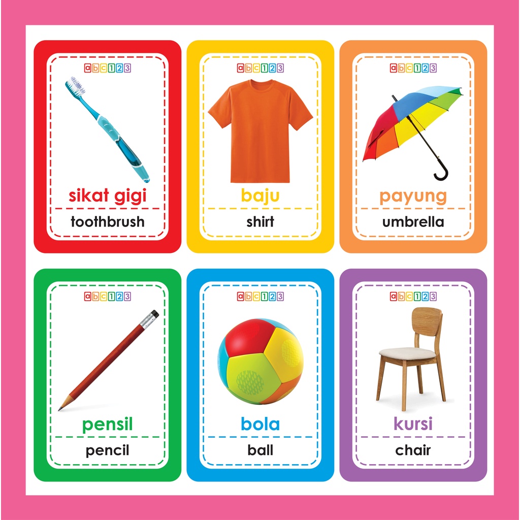 Jual Flashcard Mengenal Benda Things Kartu Pintar Belajar Anak Flash ...