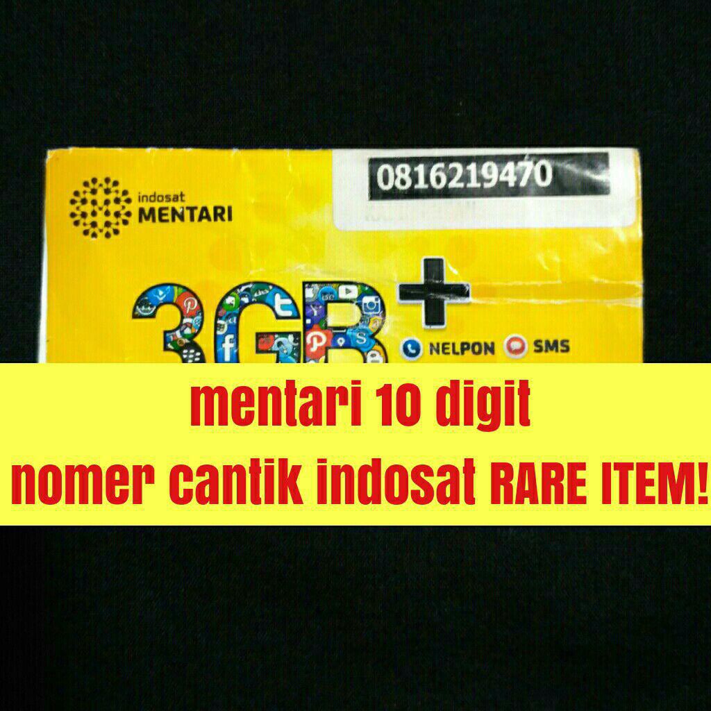 Jual nomer cantik MENTARI 10 digit, kartu perdana indosat langka, bukan ...
