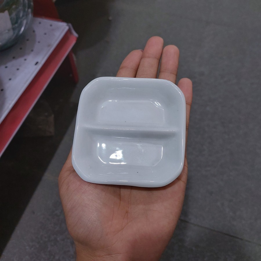 Jual Homeline Tempat Piring Sambal | Saos | Kecap 2 Sekat Keramik GBC ...