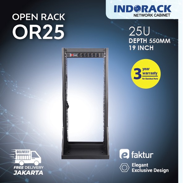 Jual OR25 - Open Rack 25U INDORACK Rak Server | Shopee Indonesia