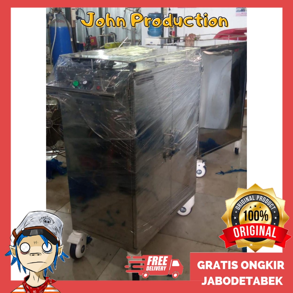 Jual Food Trolley 16 Susun + Pemanas Komplit Nampan Troli Makanan ...