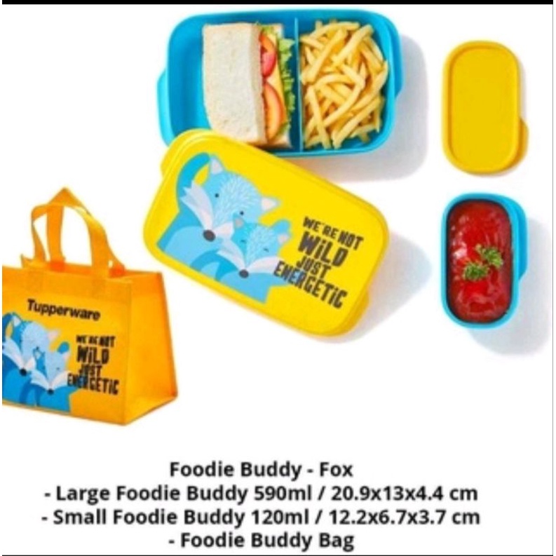 Jual foody budy fox tupperware / foody buddy tupperware / foody buddy ...