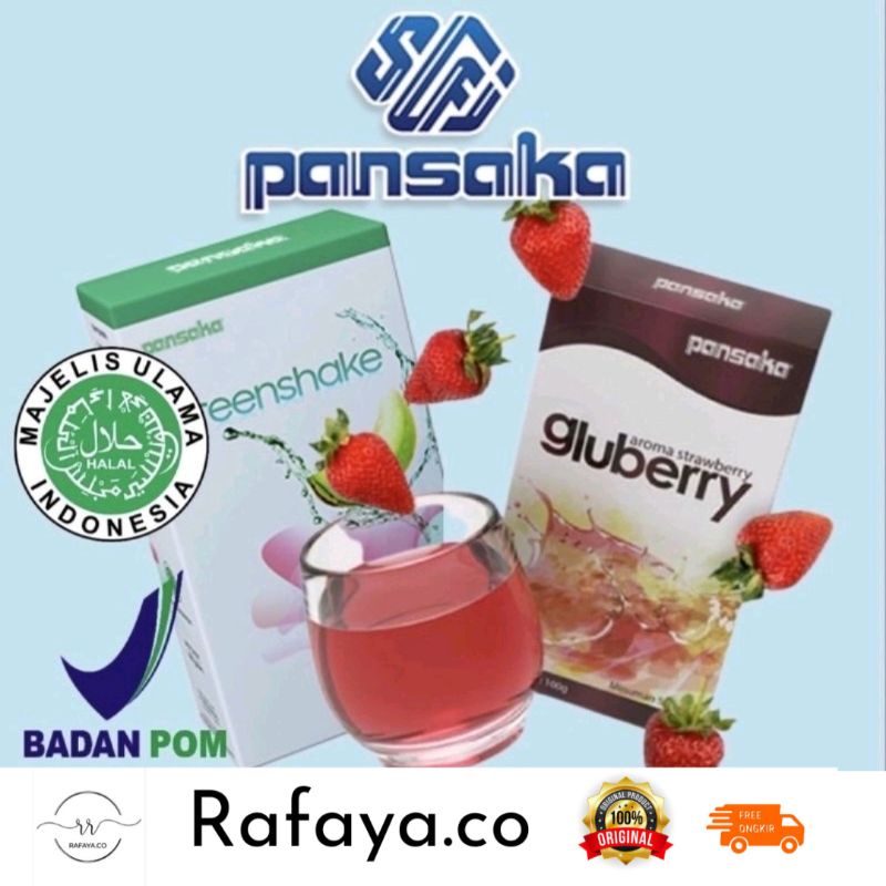 Jual gluberry greenshake pansaka original glubery | Shopee Indonesia