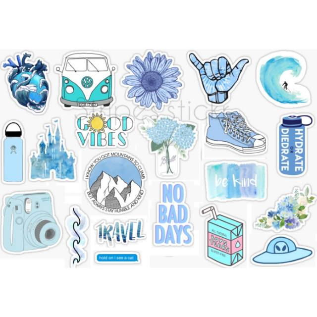 Jual Blue sticker pack | Shopee Indonesia