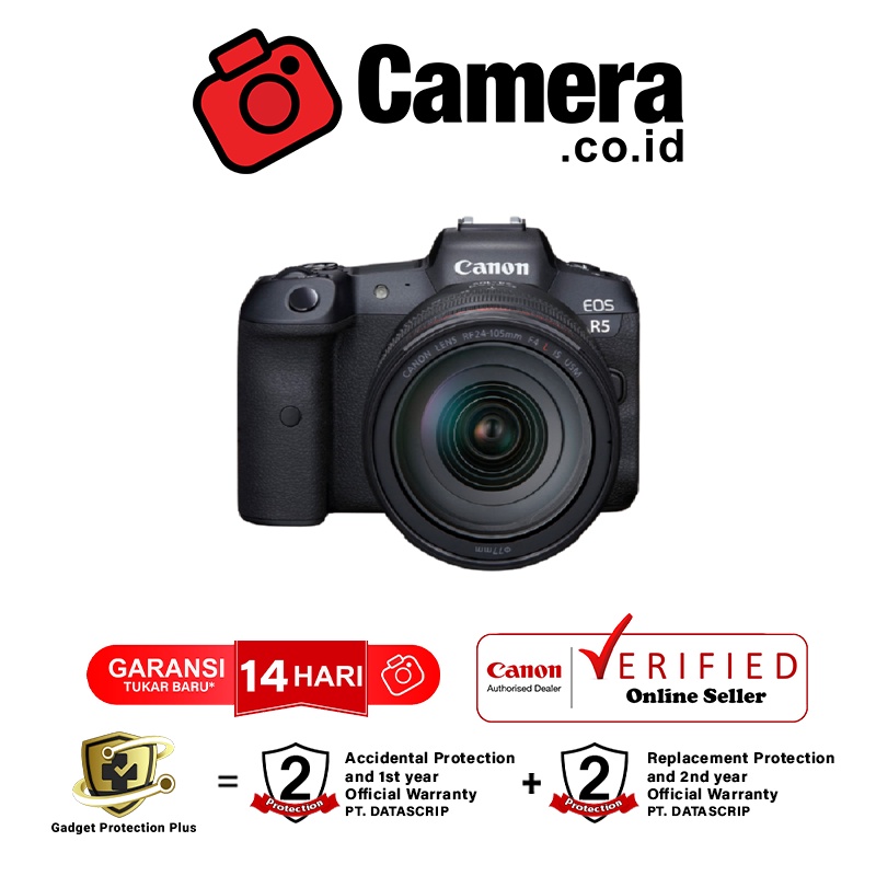 Jual CANON EOS R5 Kit RF 24-105mm f4 L IS USM Indonesia|Shopee Indonesia