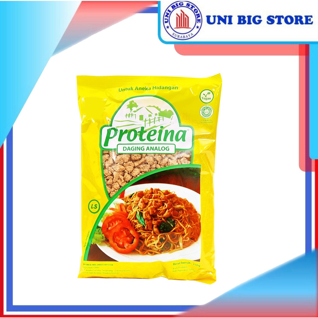 Jual Proteina Daging Analog LS Pipih 250 gr Kedelai Protein Nabati ...