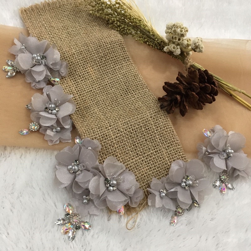 Jual Set Patricia Bunga Payet Rangkai Premium Set Kebaya Gaun Renda ...