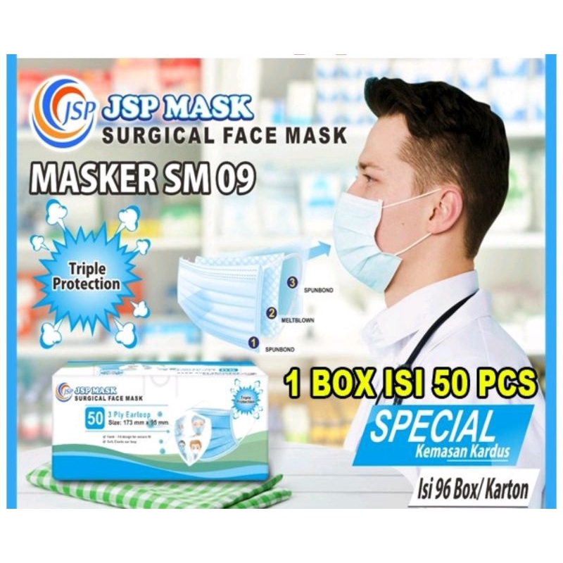 Jual Masker Medis Surgical Mask / Masker 3 ply murah / Masker Kemenkes ...