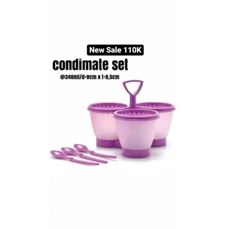 Jual Tupperware Condimate set purple | Shopee Indonesia