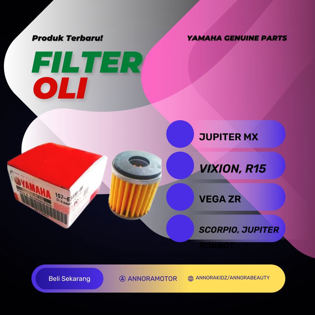 Jual Filter Oli Mesin Yamaha R15 V3 New Vixion Vega Jupiter MX original ...