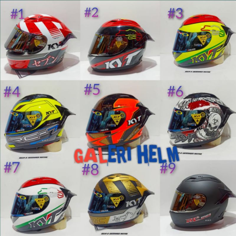 PAKET GANTENG HELM KYT RC7 RC SEVEN FULL FACE | Shopee Indonesia