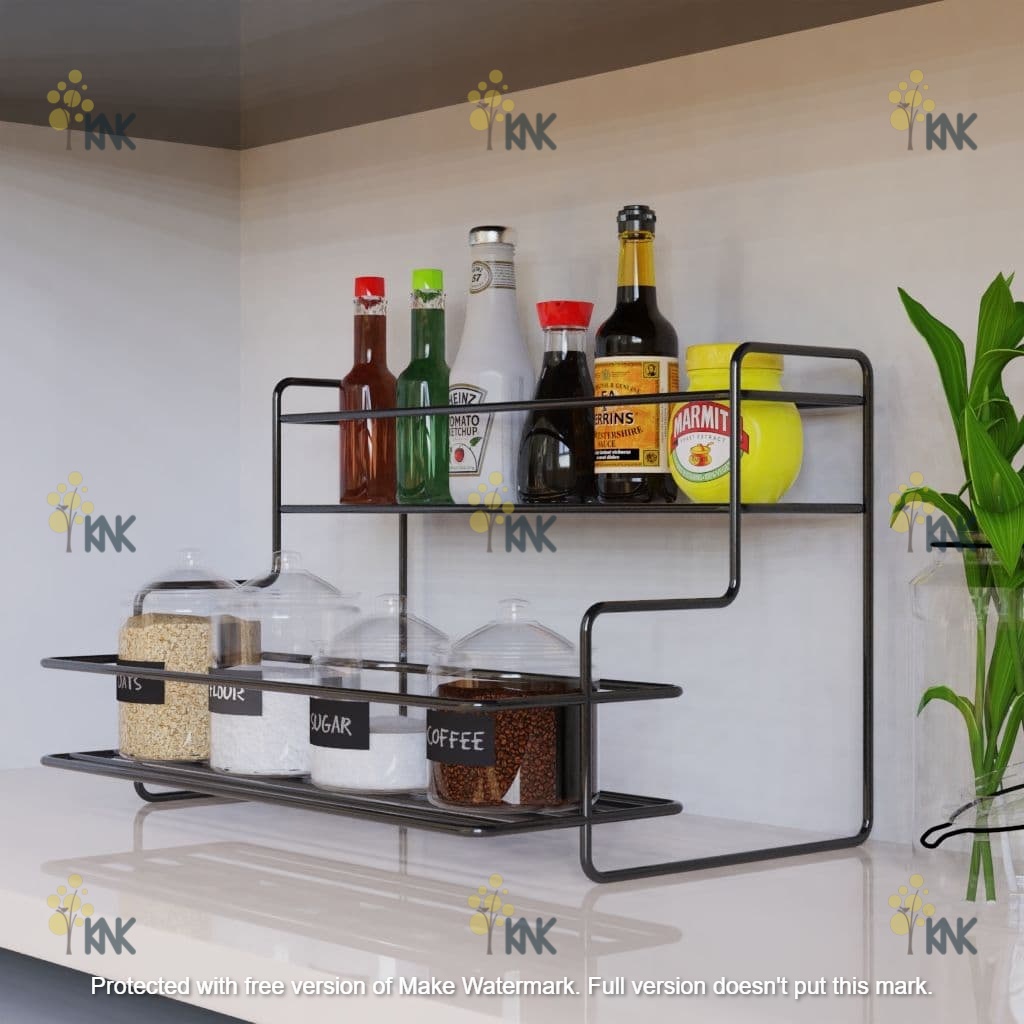 KNK Rak Dapur Rak Tempat Bumbu Saos Kecap Rak Meja Serbaguna Besi ...