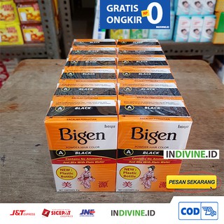Semir Rambut Bigen Hitam Powder Hair Color Black | Shopee Indonesia