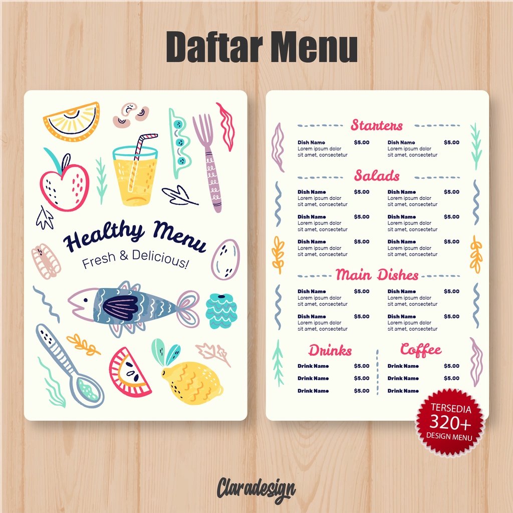 Jual DESAIN MENU MAKANAN | DESAIN MENU MINUMAN | DESIGN MAKANAN ...