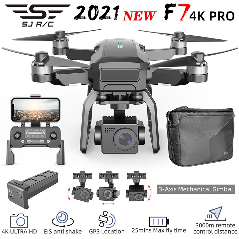 Jual Drone SJRC F7 4K Pro Beyondsky 5G Wifi 3-Axis Gimbal Brushless ...