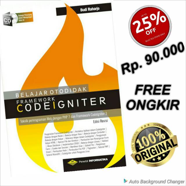 Jual BUKU BELAJAR OTODIDAK FRAMEWORK CODEIGNITER BUDI RAHARJO Indonesia|Shopee Indonesia