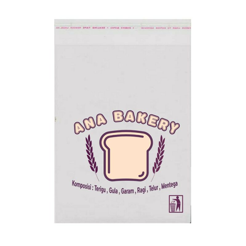 Jual Kemasan Roti 100pcs Plastik Bakery/Roti Custom Sablon | Shopee ...