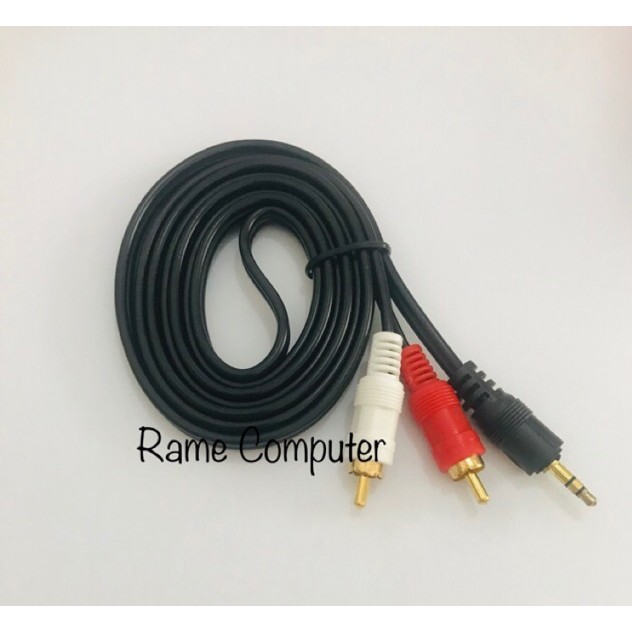 Jual Kabel Audio jack 3.5 to RCA 2 HQ 1,5 meter Merah Putih - Untuk ...