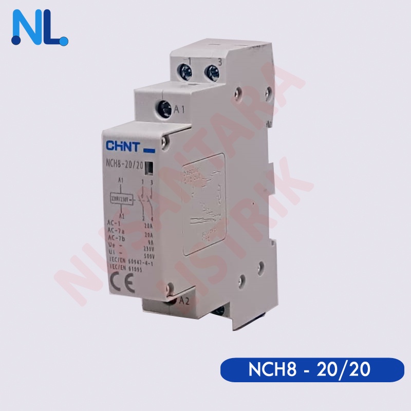 Jual Kontaktor Modular Din Rail Chint NCH8-20/20 20A 2P 2NO | Shopee ...