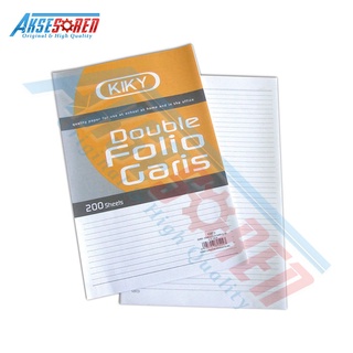 Jual KERTAS DOUBLE FOLIO BERGARIS KIKY [200 LEMBAR] / KERTAS POLIO ...