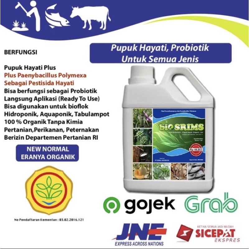 Jual Pupuk Hayati Multifungsi BIOSRIMS (Pertanian-Perikanan-Peternakan ...