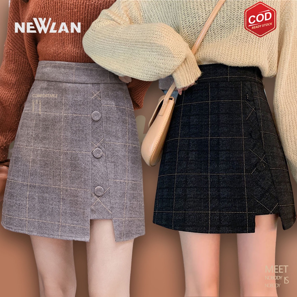 Jual Newlan DQ009 Rok Pendek Korea/Rok Mini Korea/Rok Korea/Rok Autumn ...
