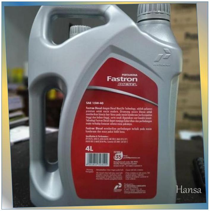 Jual Oli Mesin Pertamina Fastron Diesel Sae 15W-40 Api Ci-4 Kemasan 1Galon Ori A9F | Shopee ...
