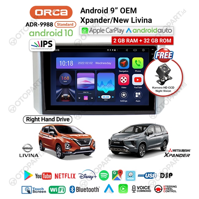 Jual Head Unit TV Android 9" OEM Mitsubishi XPANDER ORCA RHD | Shopee Indonesia