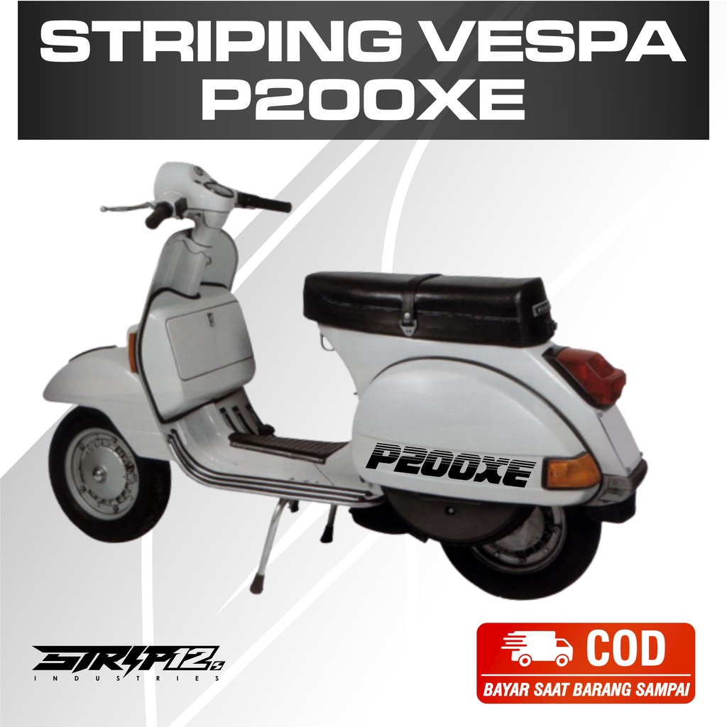 Jual STICKER STIKER CUTTING VESPA 2 TAK UNIVERSAL PX PS STYLE/ STRIPING ...