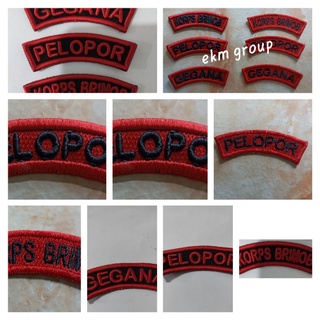 Jual Bordir Timbul Pelopor// Gegana// korps brimob Dasar hitam | Shopee ...