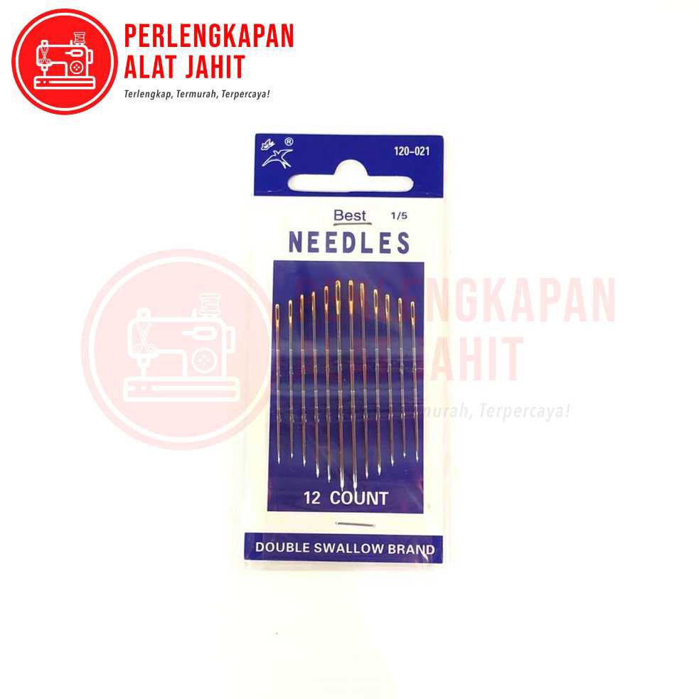 Jual Jarum Jahit Tangan Merk Double Swallow 120-021 (Hand Sewing Needle ...