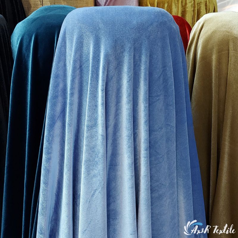 Jual Beludru Sky Blue Bahan Kain Bludru Biru Muda Garmen | Shopee Indonesia