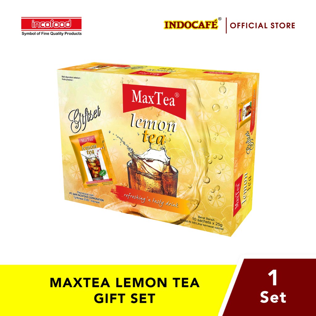 Jual MaxTea Lemon Tea Gift Set (10 sachet) | Shopee Indonesia