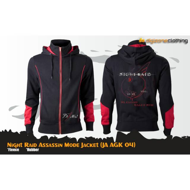Jual Jaket Anime Akame Ga Kill Night Raid Assassin Style Hoodie (JA AGK ...