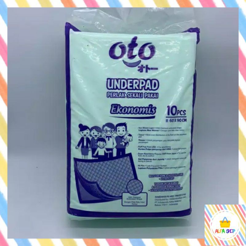 Jual OTO UNDERPADS /OTO PERLAK SEKALI PAKAI 60x90 CM ISI 10 PCS ...