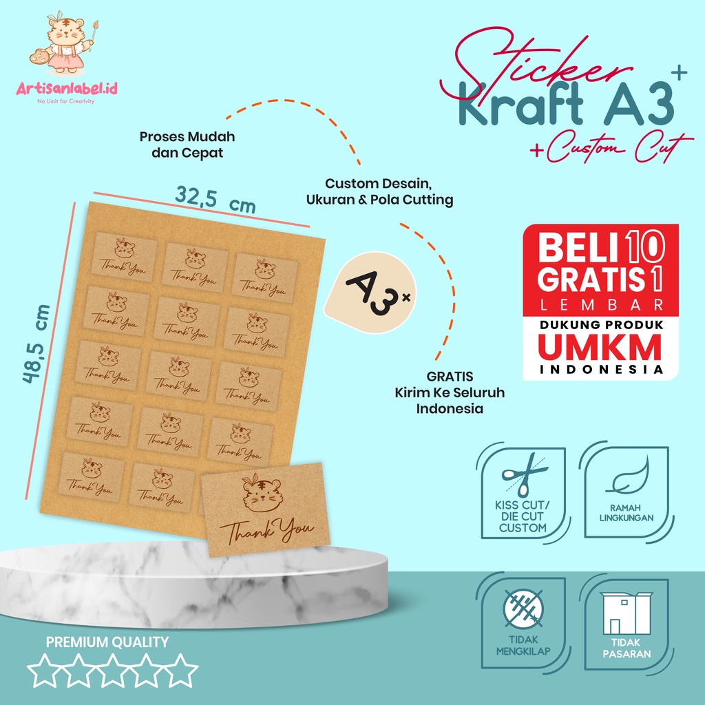 Jual Cetak Stiker Kraft / Cetak Stiker Label Kemasan / Label Usaha ... Jual Cetak Stiker Kraft / Cetak Stiker Label Kemasan / Label Usaha ...
