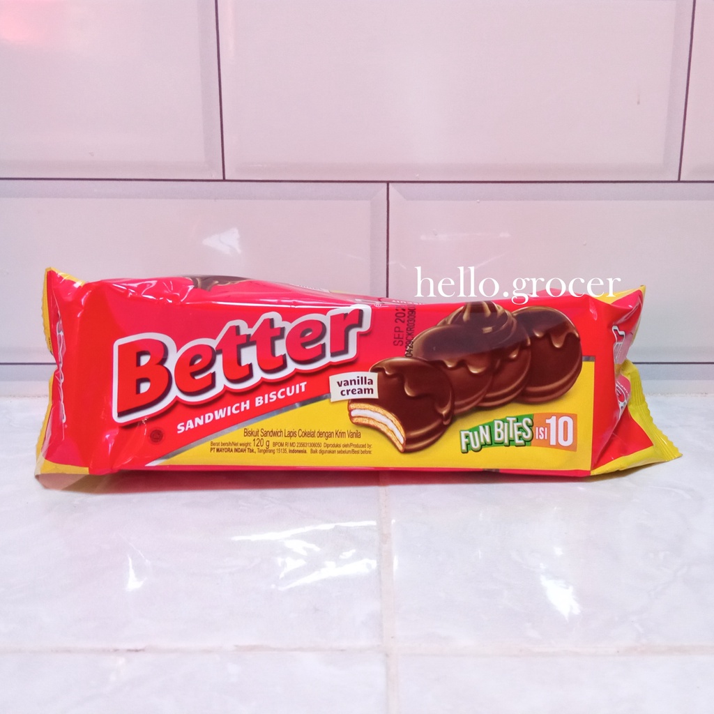 Jual Biskuit Better Sandwich Isi 10 (Kemasan Besar) 120 g | Shopee ...