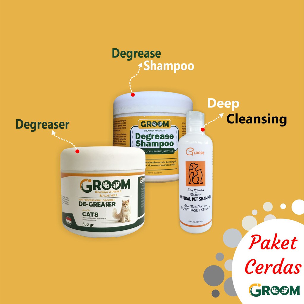 Degreaser Kucing Degrease Shampoo Degreaser grooming Shampoo Kucing Anti Rontok Paket Groomer ...
