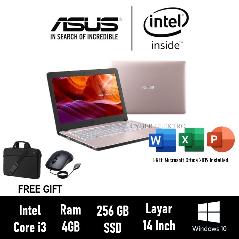 Jual Laptop Asus X441U intel core i3 RAM 4GB HDD 1TB / SSD 256GB "FREE ...