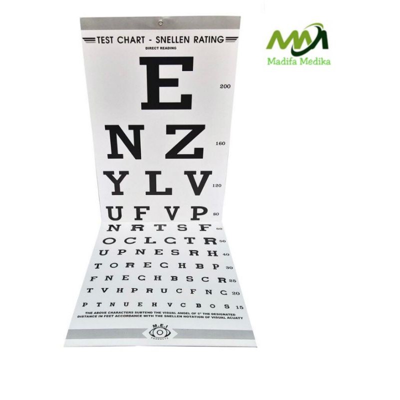 Jual Kertas Snelen Chart / Test Rabun / Snelen Chart E | Shopee Indonesia