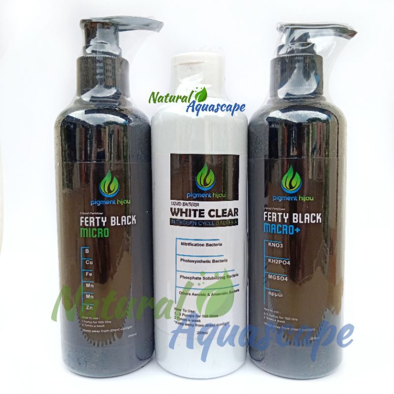 Jual paket pupuk cair aquascape ferty black micro,macro white clear ... Jual paket pupuk cair aquascape ferty black micro,macro white clear ...