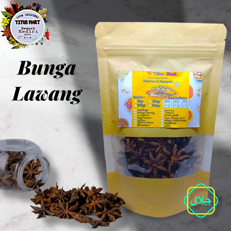 Jual BUNGA LAWANG Bumbu Dapur Rempah Asli Isi 50 -100 Gram | Shopee ...