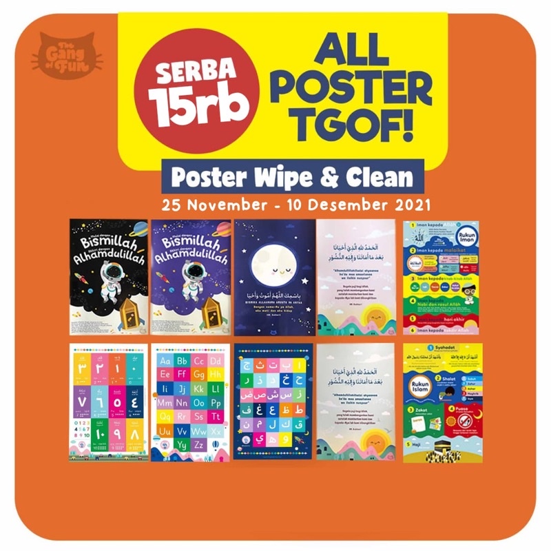 Jual POSTER WIPE & CLEAN THE GANG OF FUR ( RUKUN IMAN & ISLAM ...