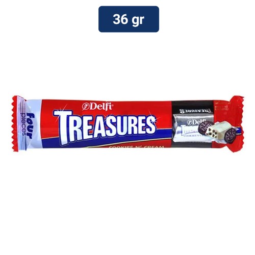 Jual Delfi Treasures Cokelat Rasa Cookies and Cream 36 gr Indonesia ...